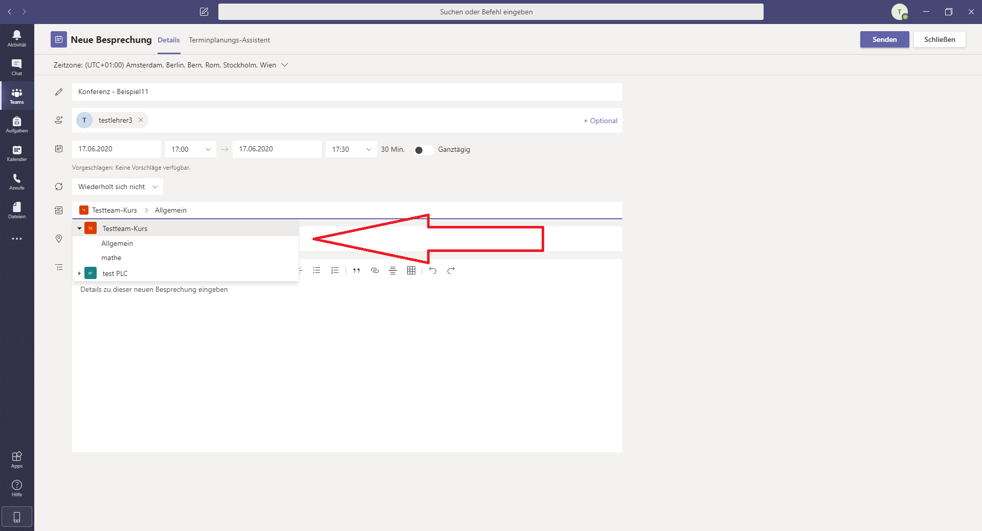 MS-Teams Besprechung planen (+Outlook) – IT Wiki der Rahn Education