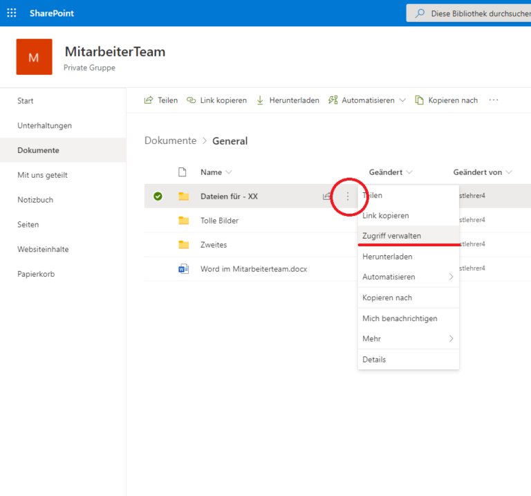 Teams-Dateien synchronisieren mit Onedrive + Zugriffsrechte in ...